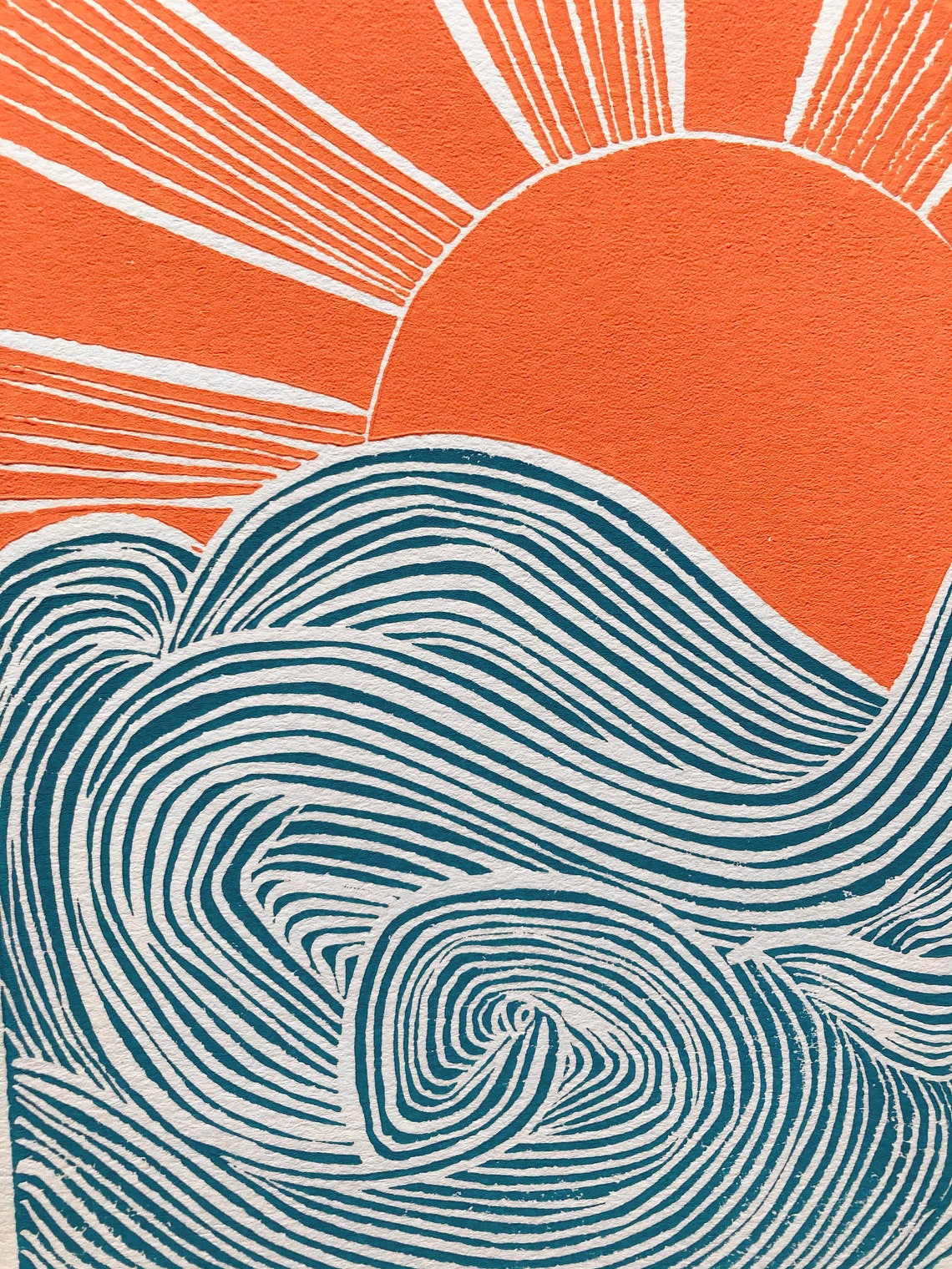 Wave Print Ocean Print Beach Print Surf Print Sunrise - Etsy