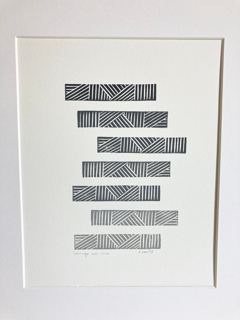 Block Print Minimalist Art Abstract Art Mid-century | Etsy