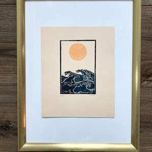 Japanese Wave Block Print Ocean Print Waves Print - Etsy