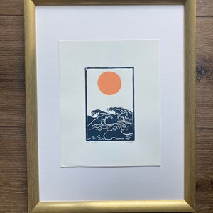 Japanese Wave Block Print Ocean Print Waves Print - Etsy