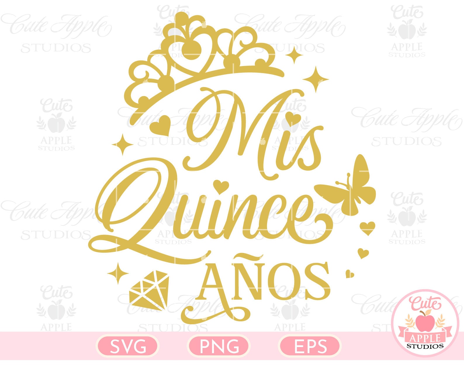 Mis Quince Cake Topper Svg Mis Quince Svg Mis Quince