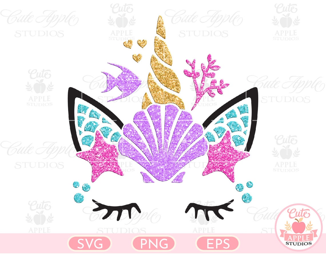 Mermaid Unicorn Svg Unicorn Svg Summer Svg Mermaid Birthday Etsy