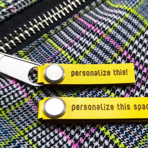 Personalized Zipper Tags for Large Zipper Pulls Set of 5 - Etsy