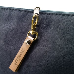 Set of 5 - Personalized Zipper Name Tag Charms With Snap Hook for ...