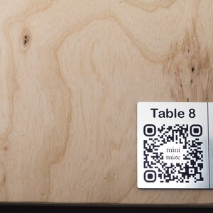 Custom Tabletop QR Code Menu Tags, 2.5 Inch 63mm - Brushed Silver ...