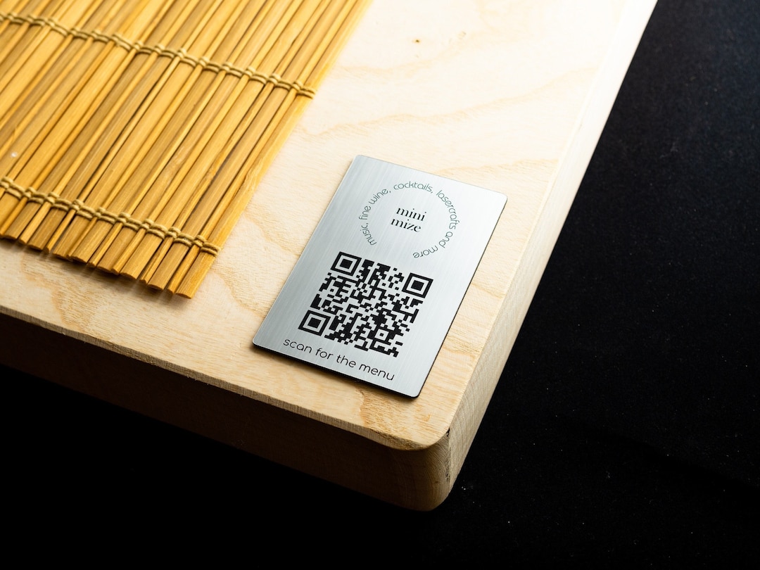 Business QR Code Menu Tags, 3 X 2 Inches - Personalized Design With ...