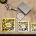 Tabletop QR Code Sticker Tags 2 50mm Square Set Brushed Metallic Gold ...