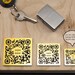 Metallic QR Tag Set 1.5 38mm Square Custom Acrylic Tags With Brushed ...