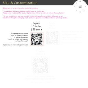 Metallic QR Tag Set - 1.5" (38mm) Square - Custom Acrylic Tags With ...