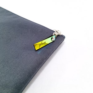 Set of 5 - Personalized Zipper Name Tag Charms With Snap Hook for ...