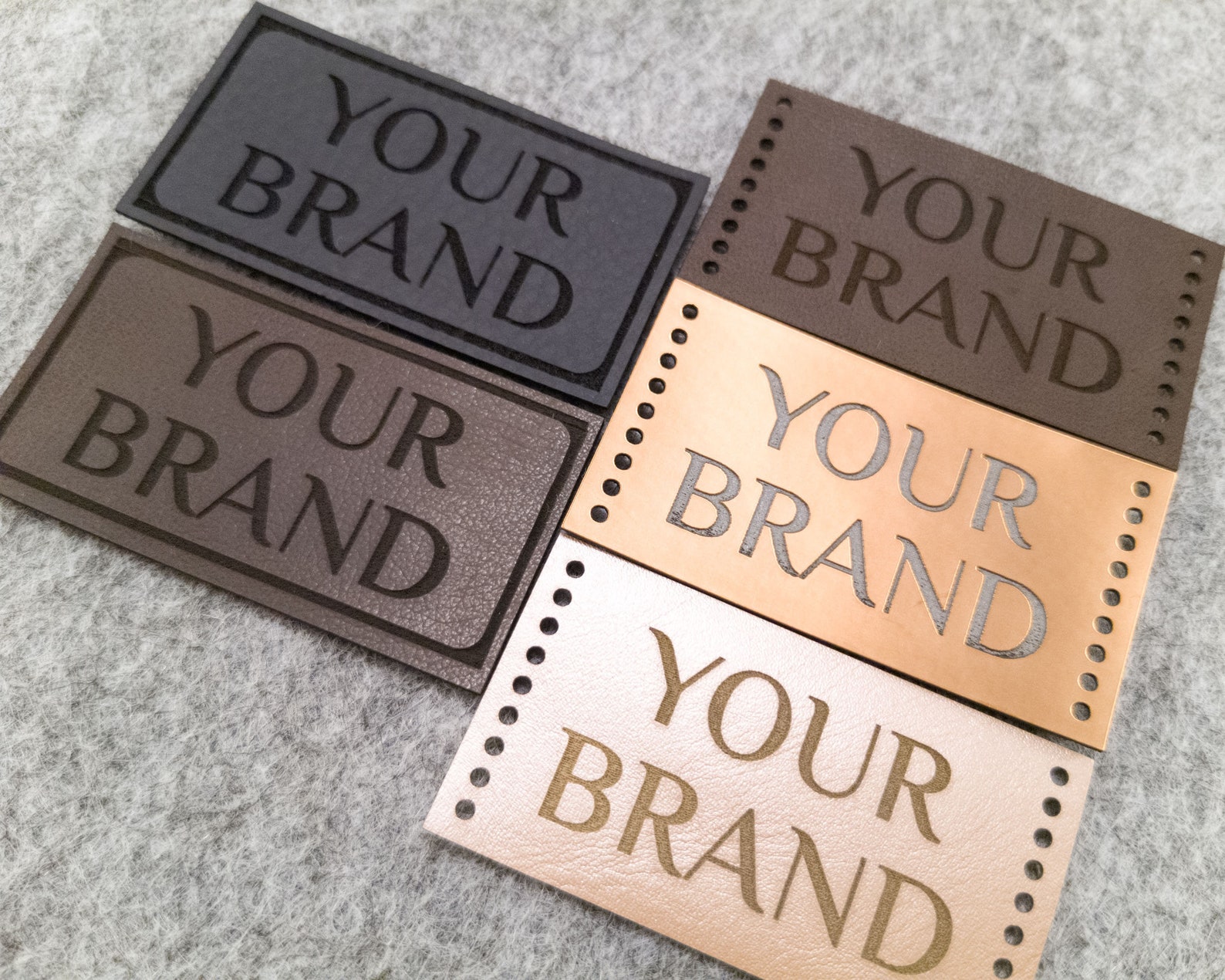 Custom Leather Tags for Bags: Personalized Branding - Logo Labels for ...