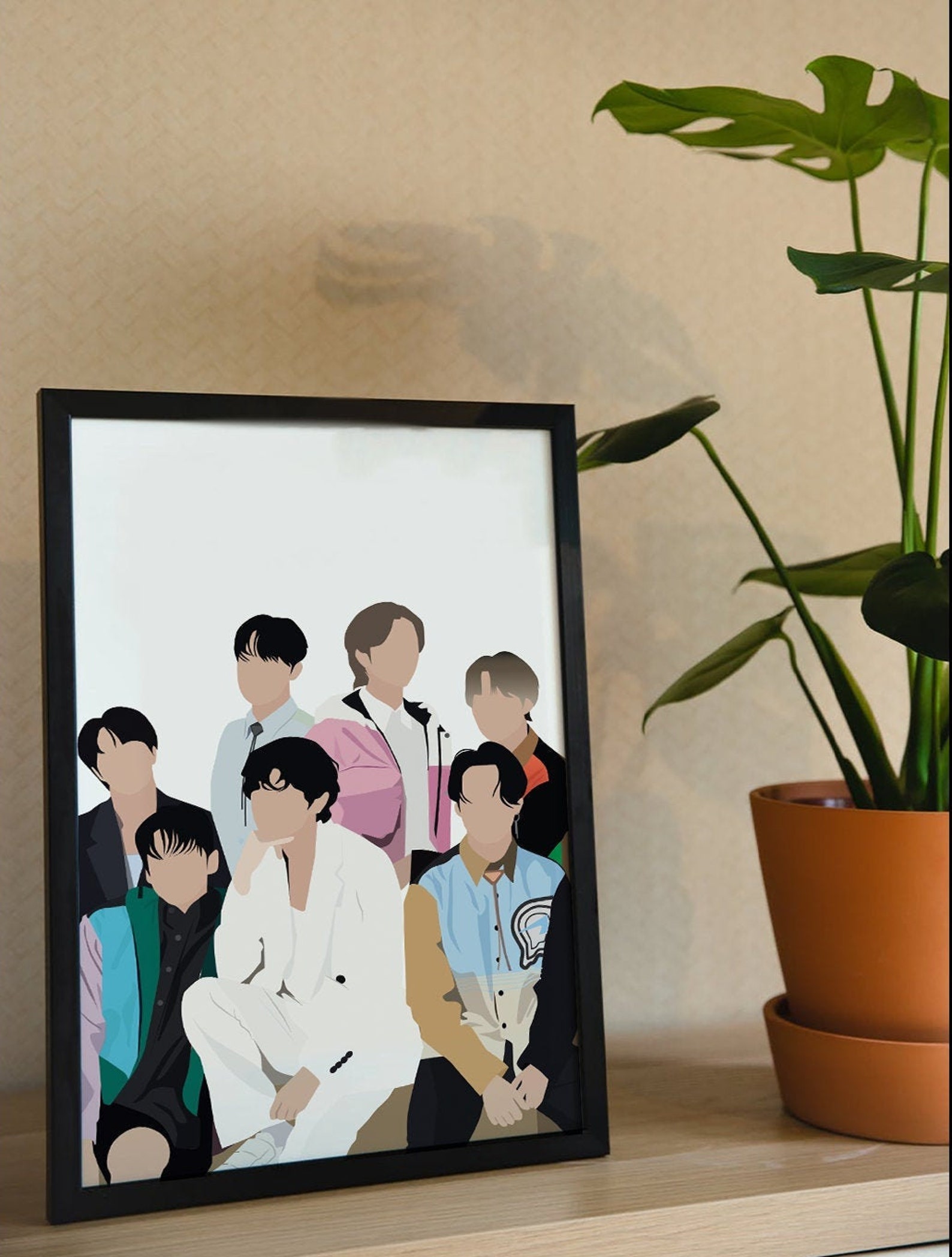 BTS Vogue Minimalistic Art Bts Wall Art Bts Wall Print Bts | Etsy