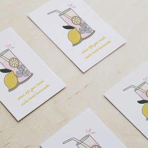 Hard Lemonade Card, Get Better Card, Funny Saying Card, Minimalistic ...