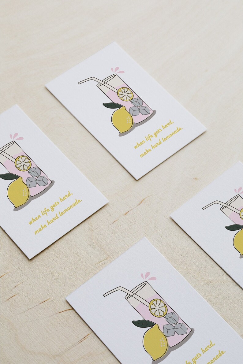 Hard lemonade card Get better card Funny Saying Card | Etsy