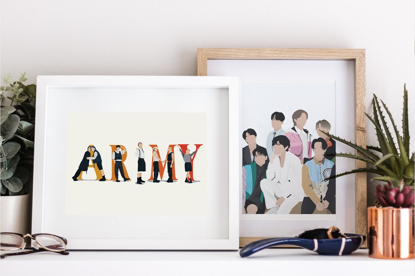 BTS Minimalistic Art Bts Wall Decor Bts Wall Print Bts - Etsy