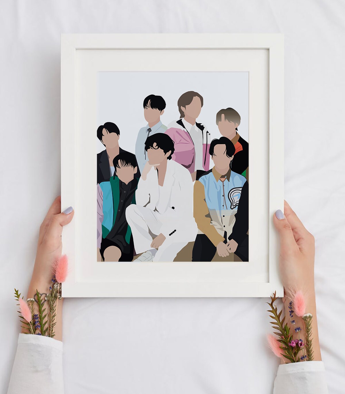 BTS Vogue Minimalistic Art Bts Wall Art Bts Wall Print Bts | Etsy
