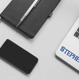 Custom Name Sticker for Laptop / Persononalized Vinyl Name Sticker for ...