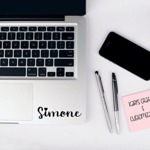 Custom Name Sticker for Laptop / Persononalized Vinyl Name Sticker for ...