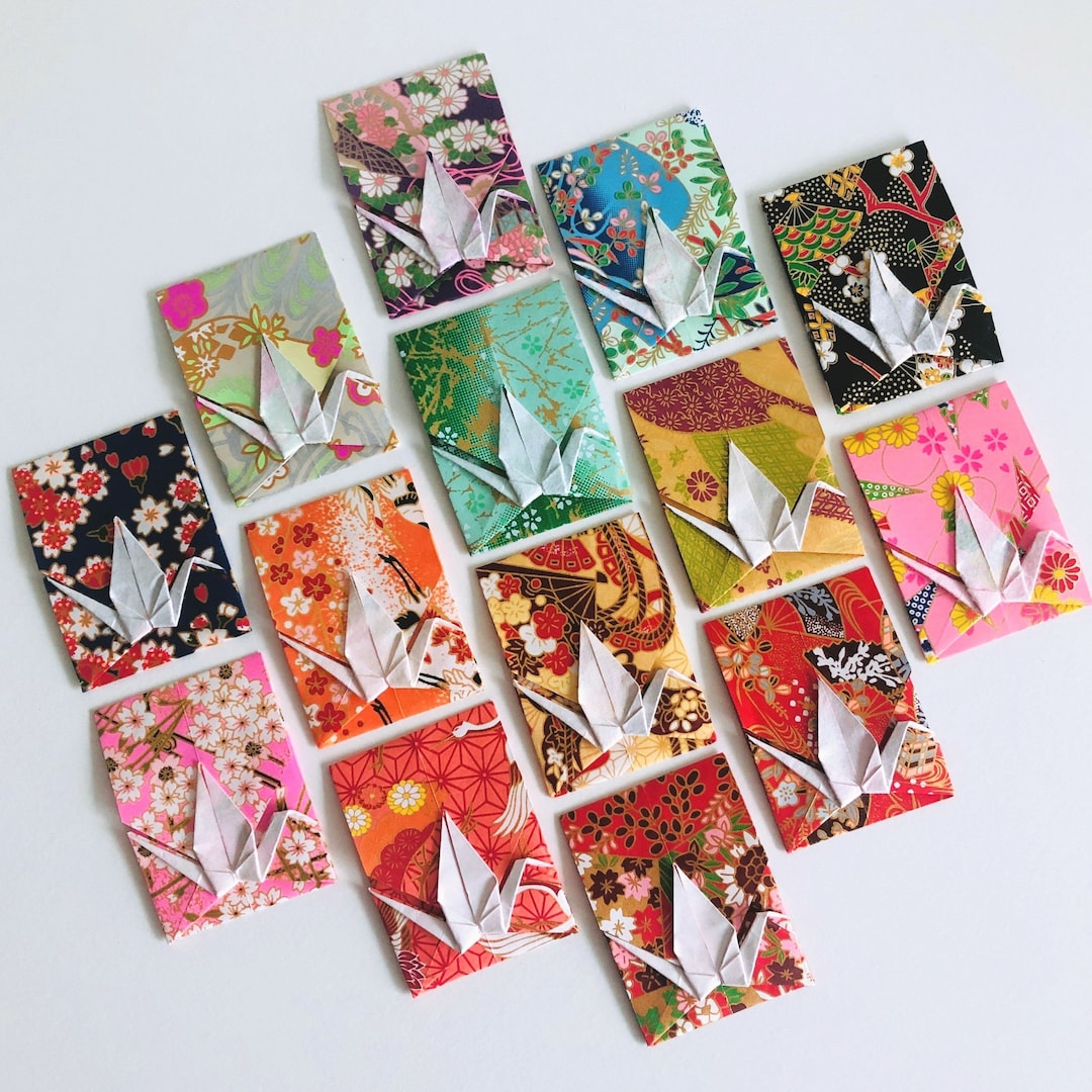 Japanese Origami Crane Envelope Set of 3, 5, 7, 10, Japanese Gift ...