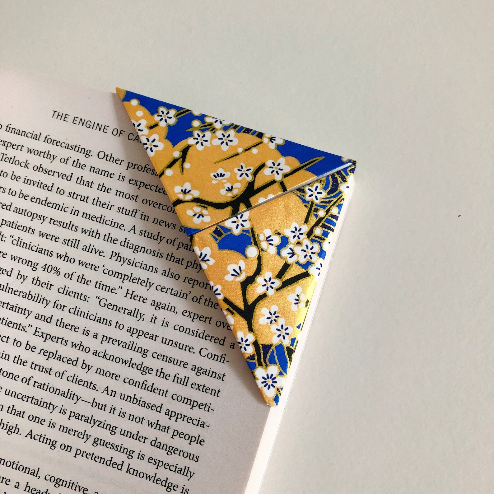 Japanese Origami Book Corner Origami Bookmark Book Lover | Etsy UK