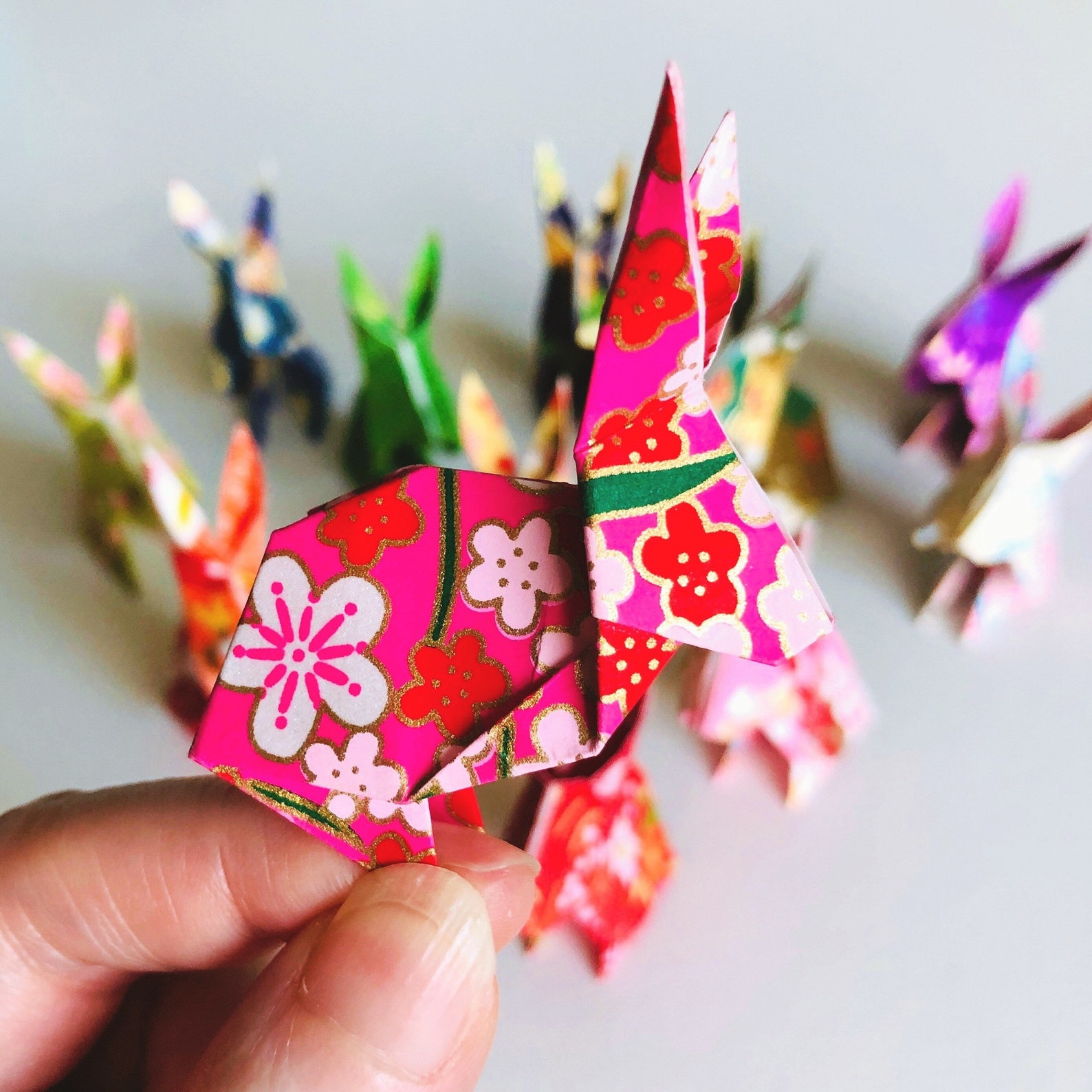 Origami Bunny Set Origami Easter Bunny Origami Easter - Etsy