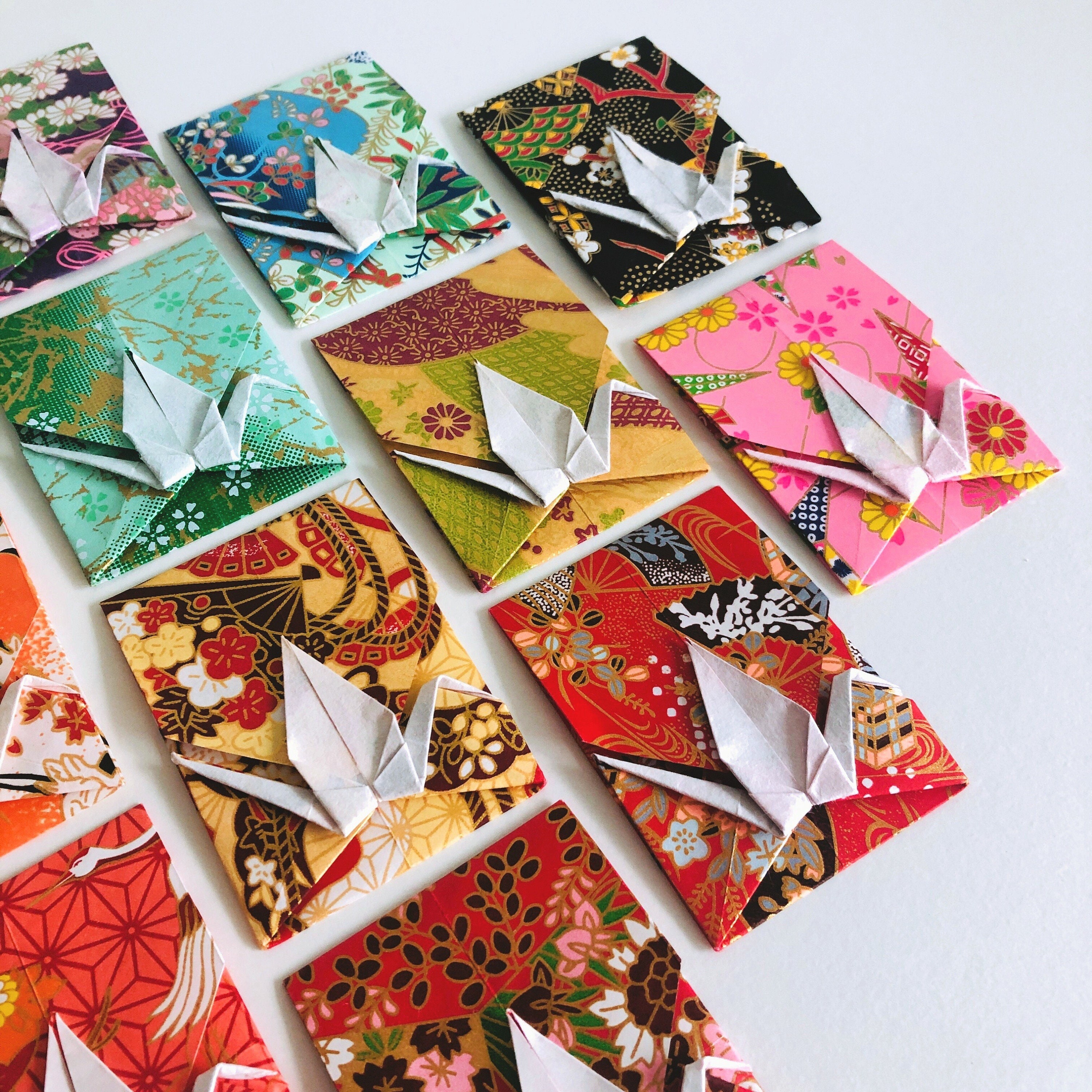 Japanese Origami Crane Envelope Set of 3 5 7 10 Japanese | Etsy UK