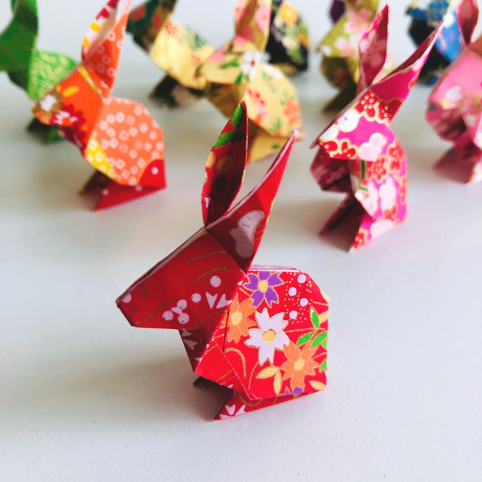 Origami Bunny Set Origami Easter Bunny Origami Easter - Etsy