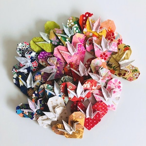 Origami Crane Hearts, Japanese Lockdown Gift, Virtual Hug Gift, Pocket ...