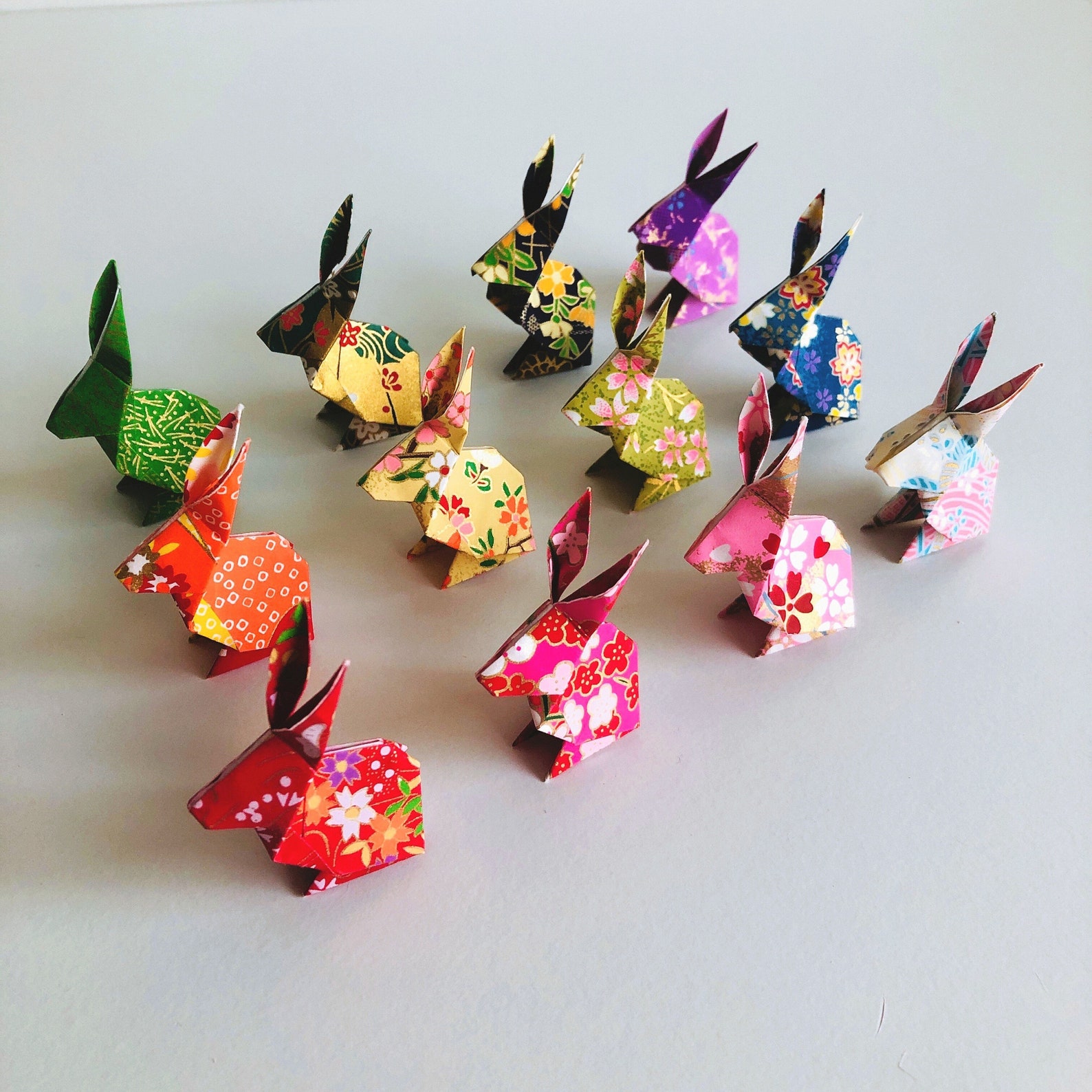 Origami Bunny Set Origami Easter Bunny Origami Easter - Etsy