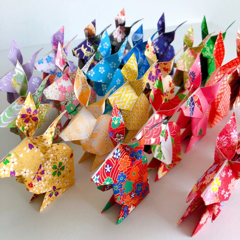 Large Paper Bunny Set of 5 10 15 and 20 Origami Easter - Etsy UK