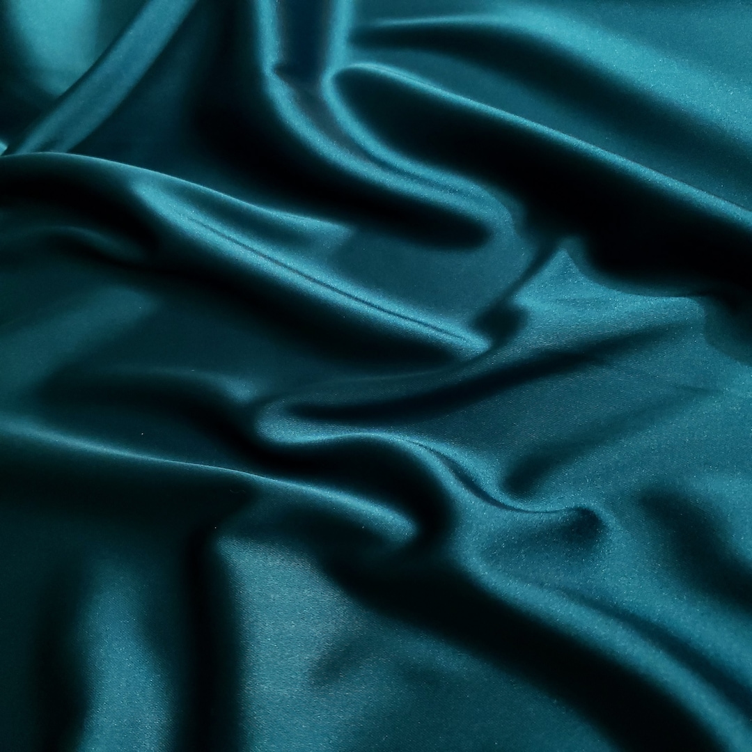 High End Green Teal Stretch Soft Sheen Charmeuse Satin Fabric 58" by the Yard - Etsy