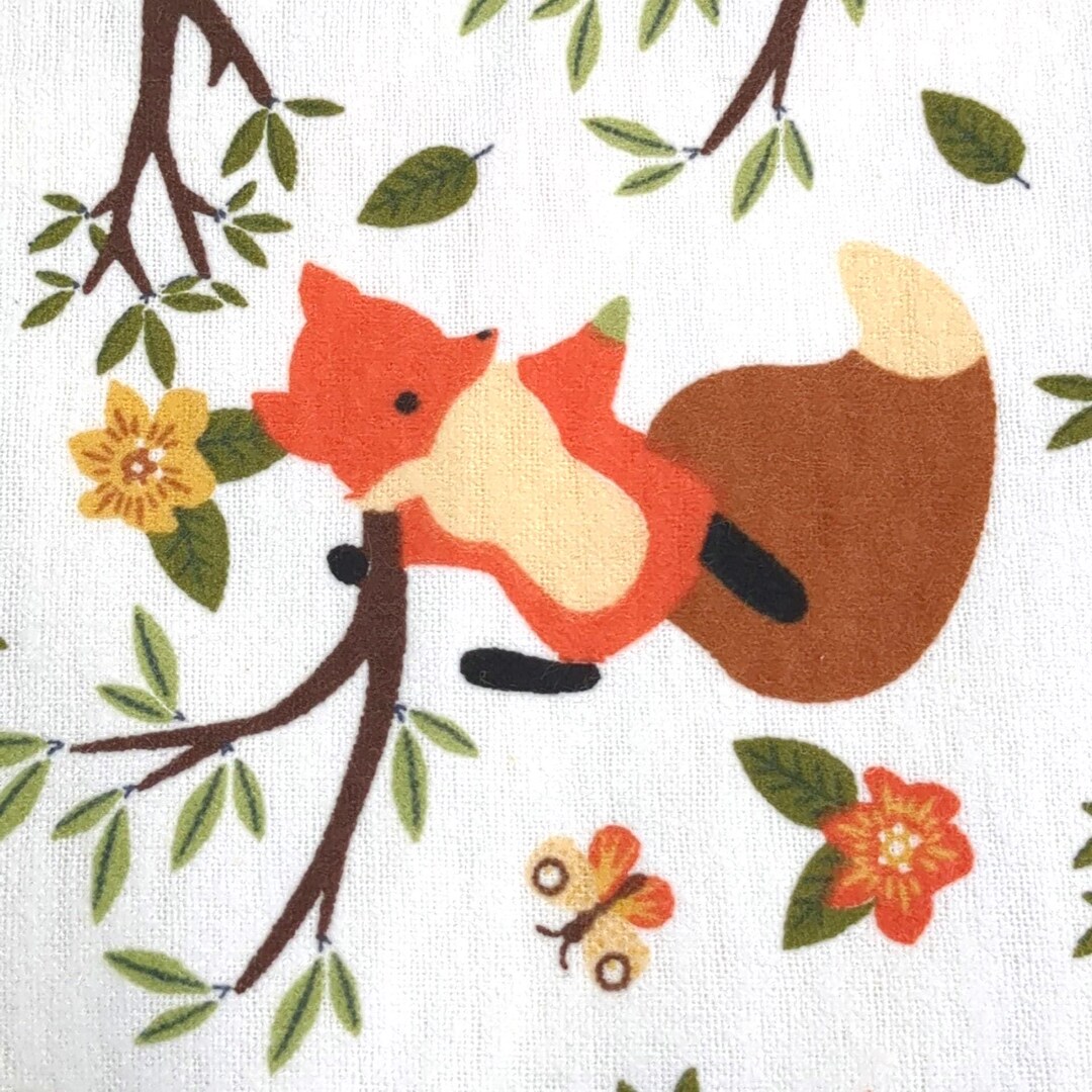 Baby Woodland Red Fox Cute Flannel Prints 100% Cotton Flannel Fabric ...