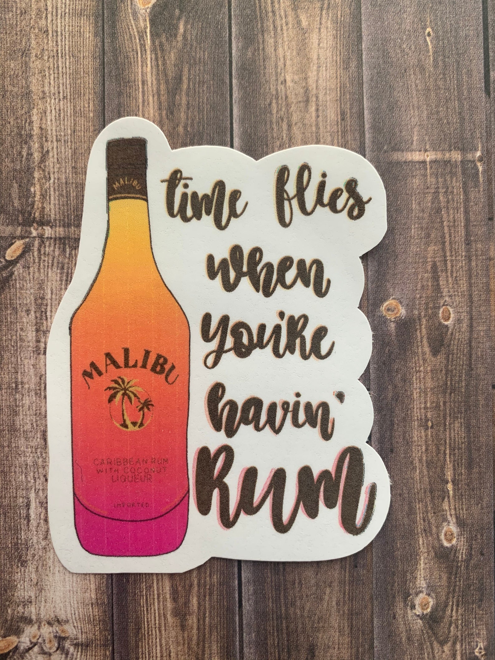 Time Flies When Youre Having Rum sticker - Etsy.de
