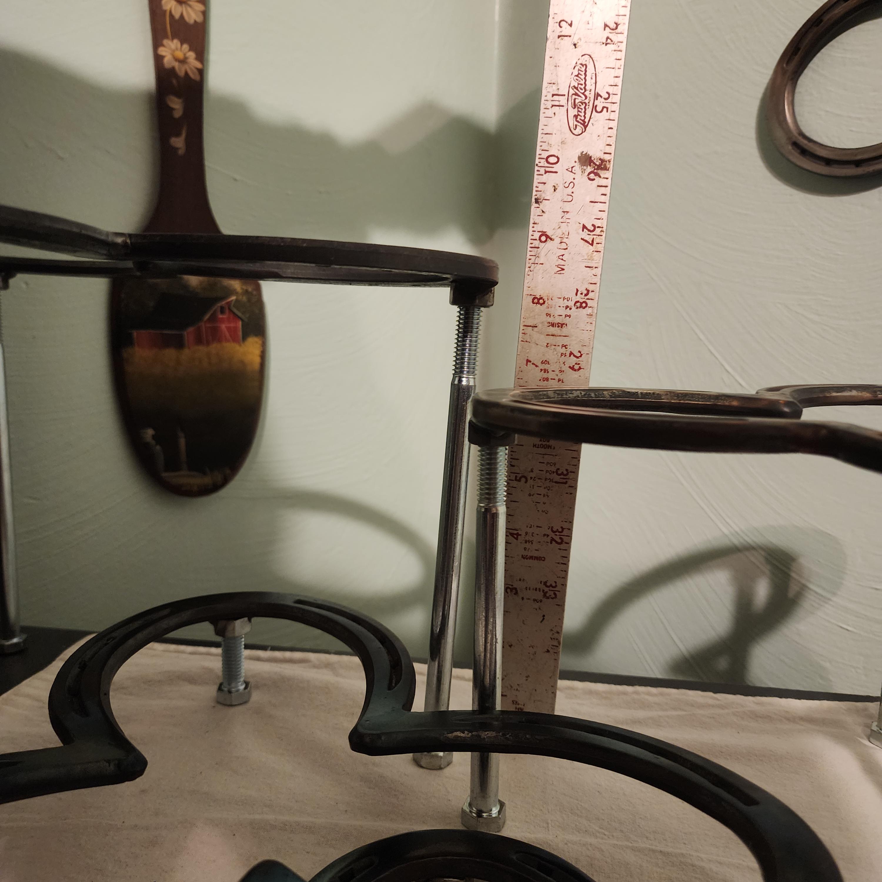 Welded Horseshoe Trivet /height Adjustable / Handmade / Highest Quality ...