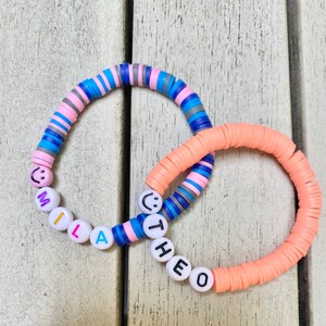 Personalized Name Beaded Bracelet, VSCO Bracelet, Custom Beaded Word ...