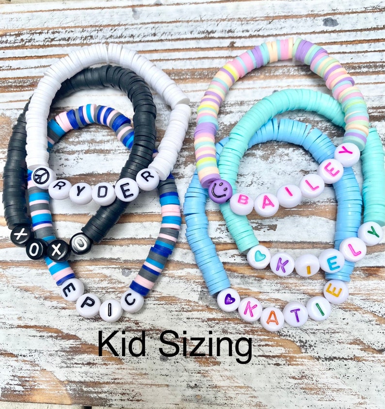 Personalized Name Beaded Bracelet VSCO Bracelet Custom | Etsy