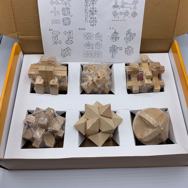 Wooden Cube Puzzles - Etsy