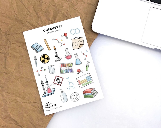 Science Sticker Sheet, Chemistry Sticker Sheet, Science Bullet Journal ...
