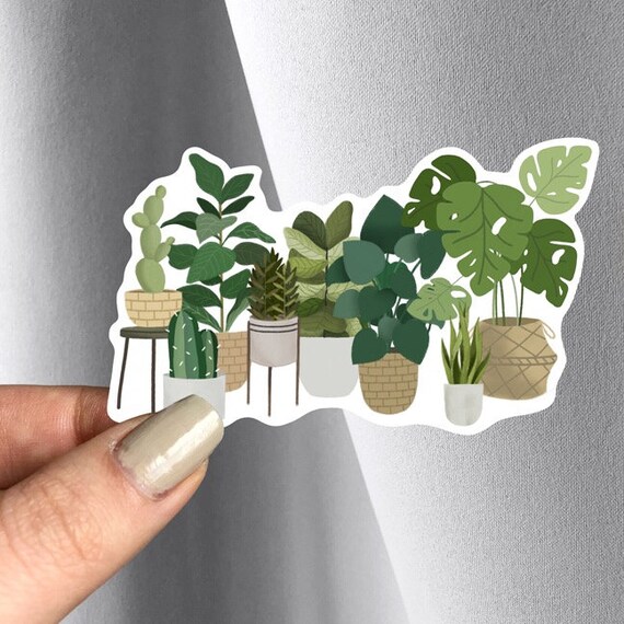 Plant Sticker House Plants Sticker Gardening Sticker Sheets - Etsy