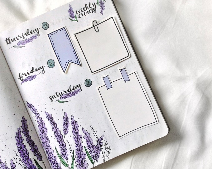 Bullet Journal/planner Sticky Note Sticker Pack assorted Sizes - Etsy