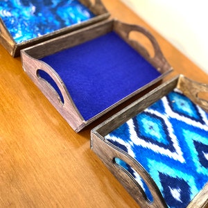The Royal Blue Tray Vanity Tray Wooden Perfume Flat Open - Etsy