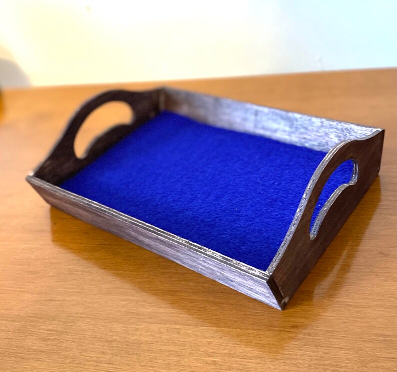 The Royal Blue Tray Vanity Tray Wooden Perfume Flat Open - Etsy