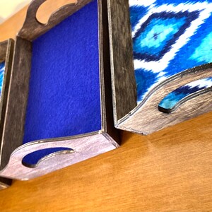 The Royal Blue Tray Vanity Tray Wooden Perfume Flat Open - Etsy