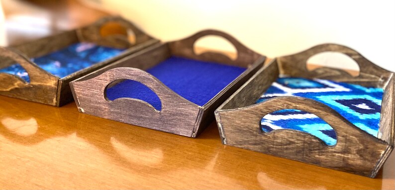 The Royal Blue Tray Vanity Tray Wooden Perfume Flat Open - Etsy