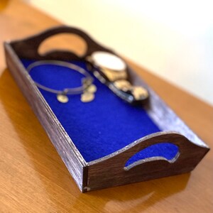 The Royal Blue Tray Vanity Tray Wooden Perfume Flat Open - Etsy