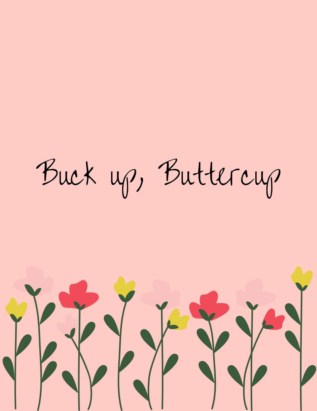 Buck Up, Buttercup Wall Art - Etsy