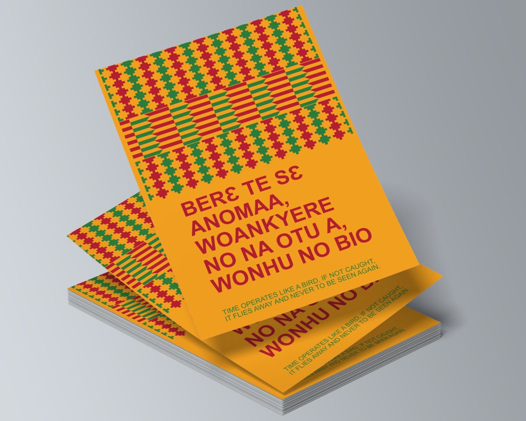 A4 Poster ONLY Digital Download, African Language, Twi, Ghana, Kente ...