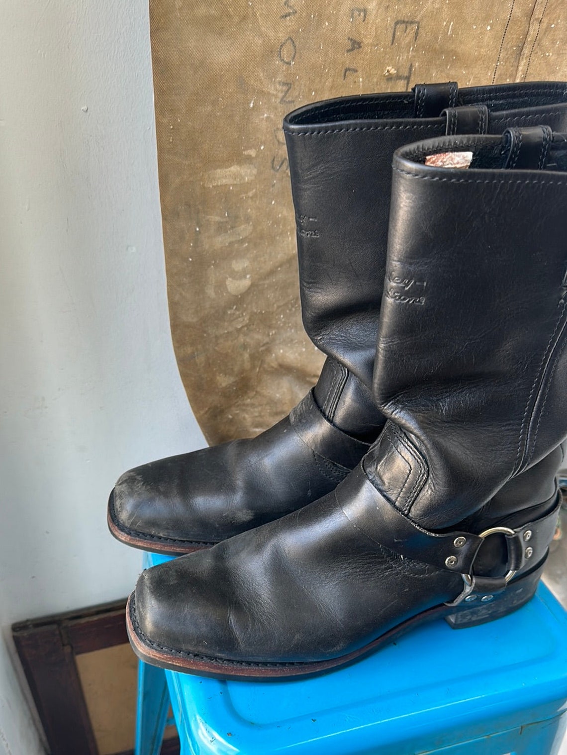 Harley Davidson Engineer Boots Black Size 12 M - Etsy