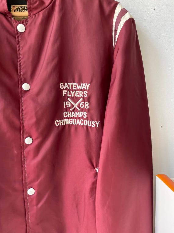 1968 Baseball Nylon Letterman Jacket - Gem