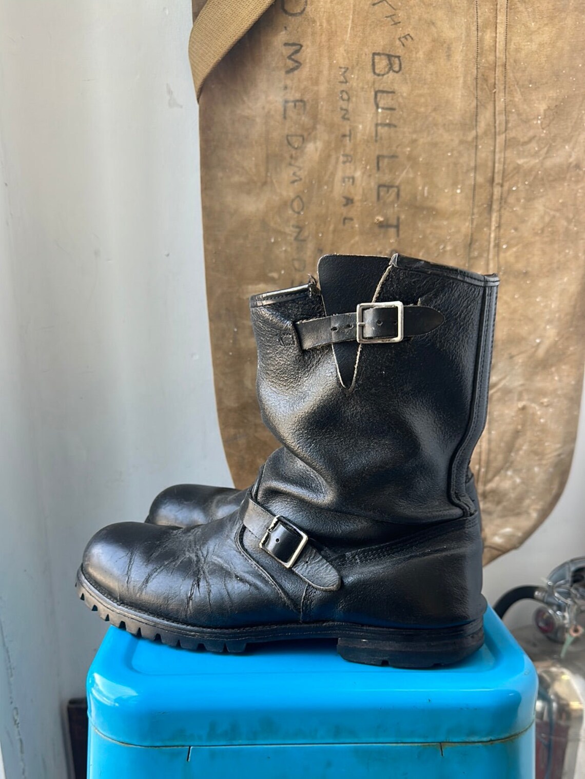 Unbranded Engineer/moto Boots Black Size 12/13 M - Etsy
